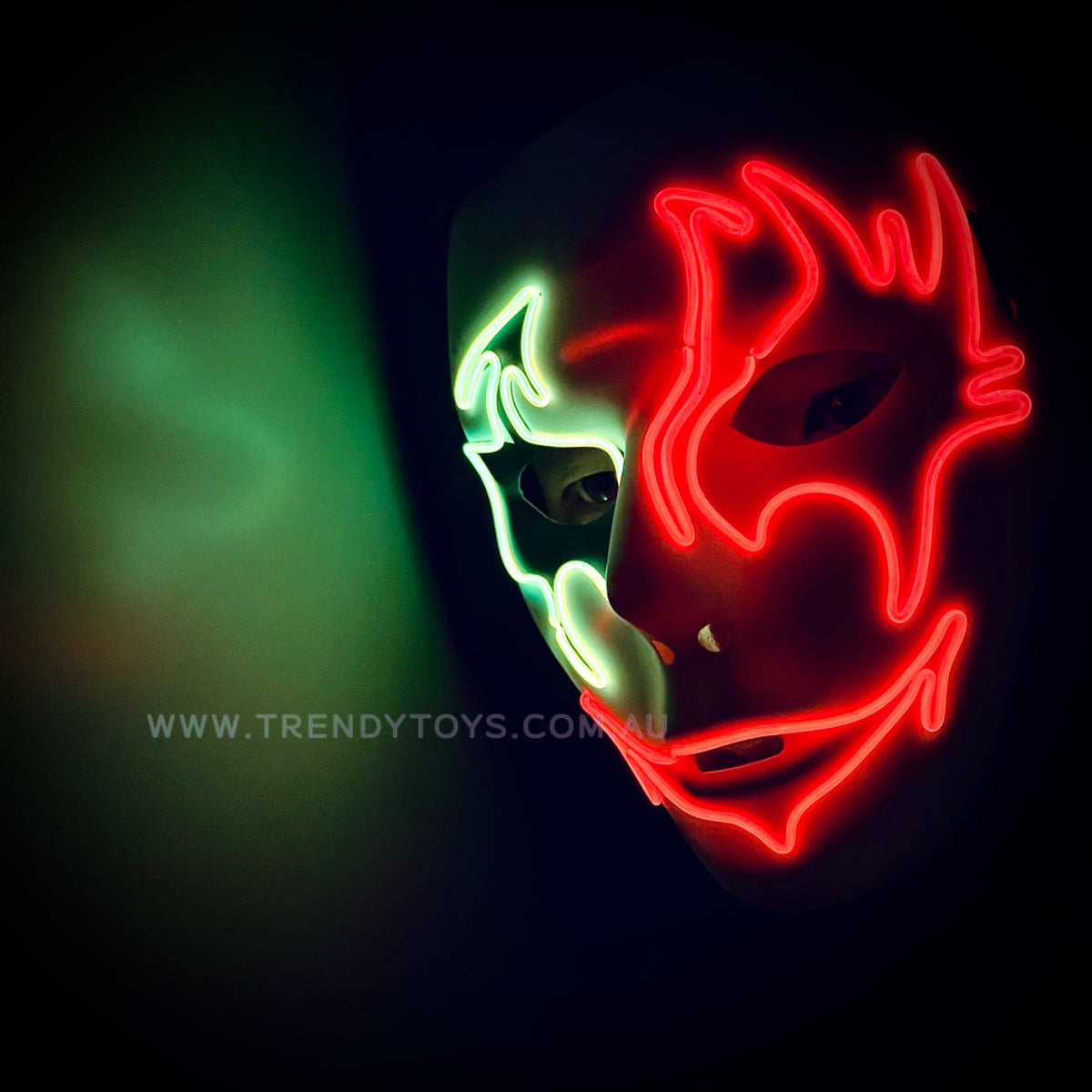 Light Up Masquerade Masks - Halloween Demon – Trendy Toys